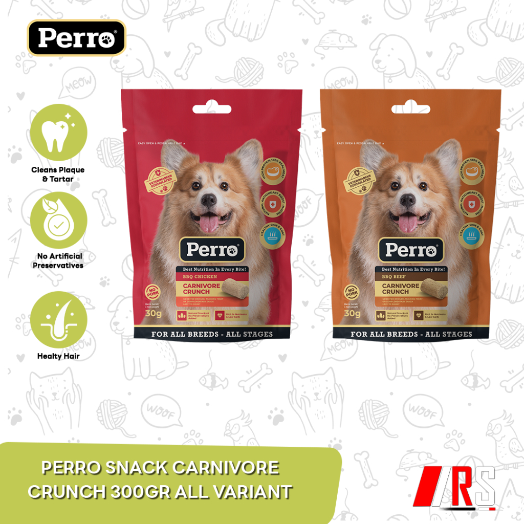 Jual Perro Carnivore Crunch Dog Treats Snack Cemilan Anjing 30gr ...
