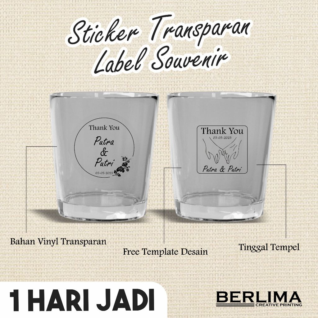 Jual Sticker Souvenir Label Transparan Souvenir Nikah | Shopee Indonesia