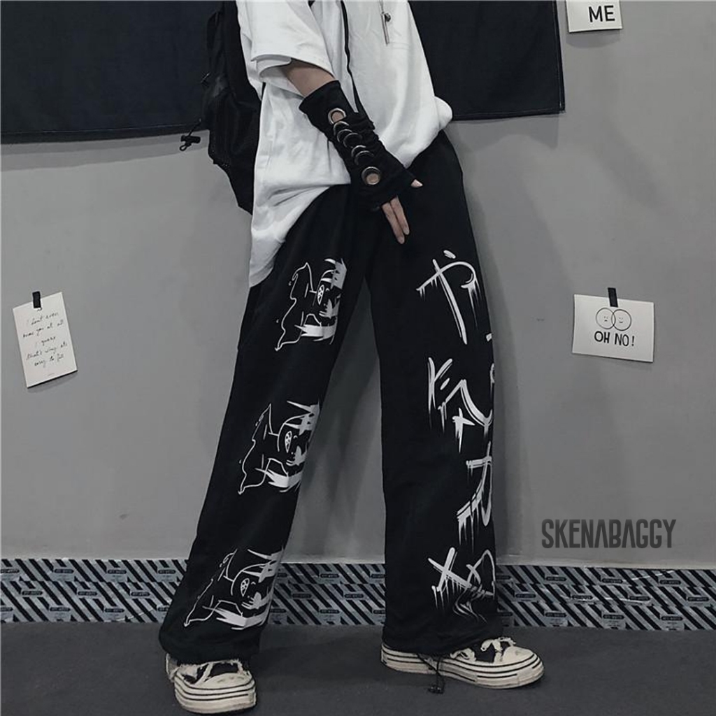 Jual SKENA BAGGY - Celana Panjang Baggy Skena Style Pria Look Cowok ...