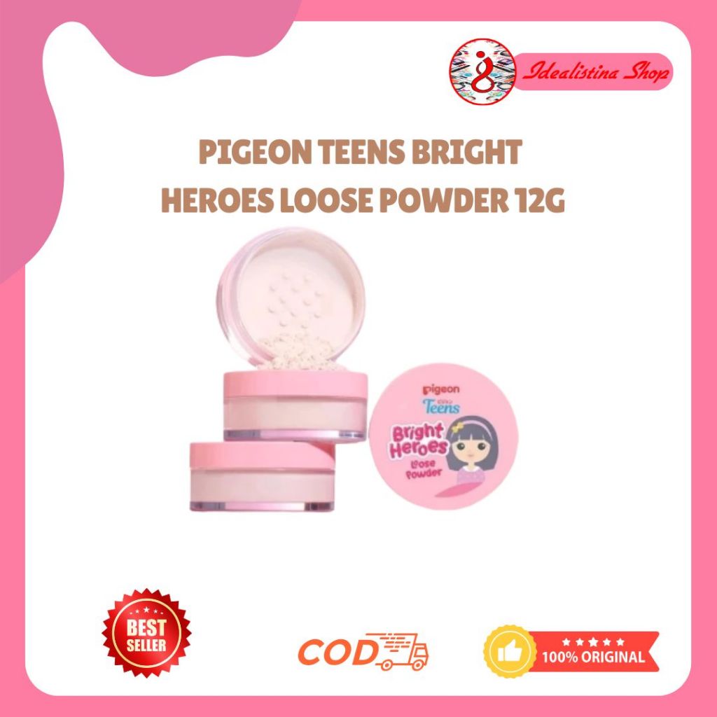 Jual Pigeon Teens Bright Heroes Loose Powder 12g | Shopee Indonesia