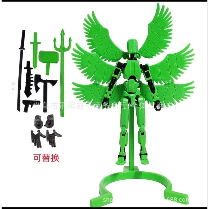 Jual Mainan brick Action Figure Robot T13 Dummy Robot + sayap + Stand ...