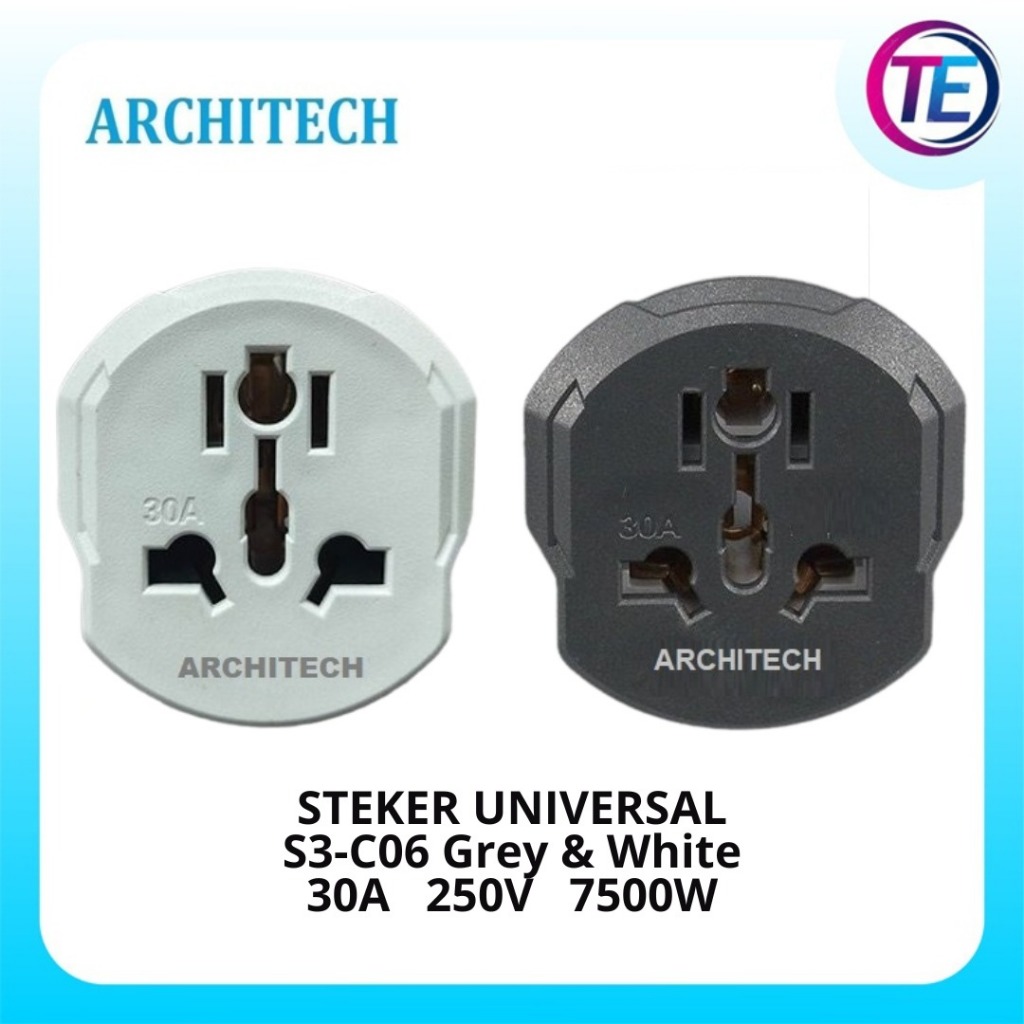 Jual TE ARCHITECH Travel Adaptor Multi-country Steker /Colokan Listrik ...