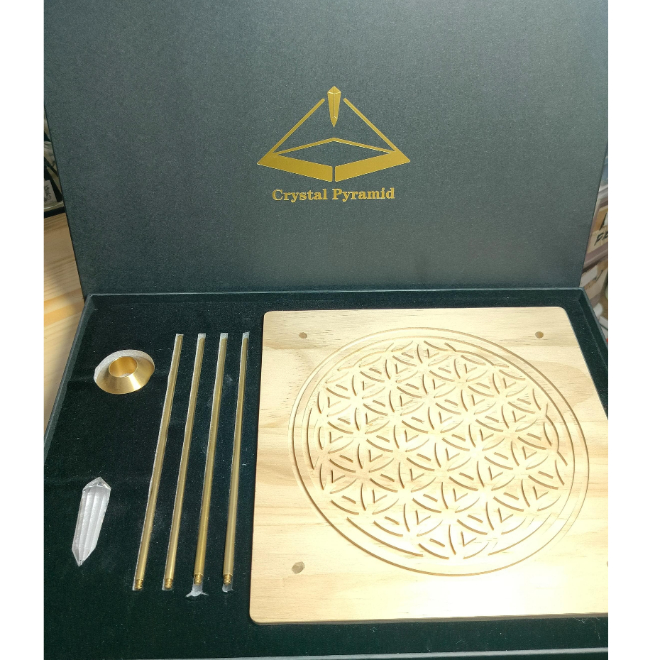 Jual Paket Natural Vogel Clear Quartz Crystal Energy Pyramid Set Box ...