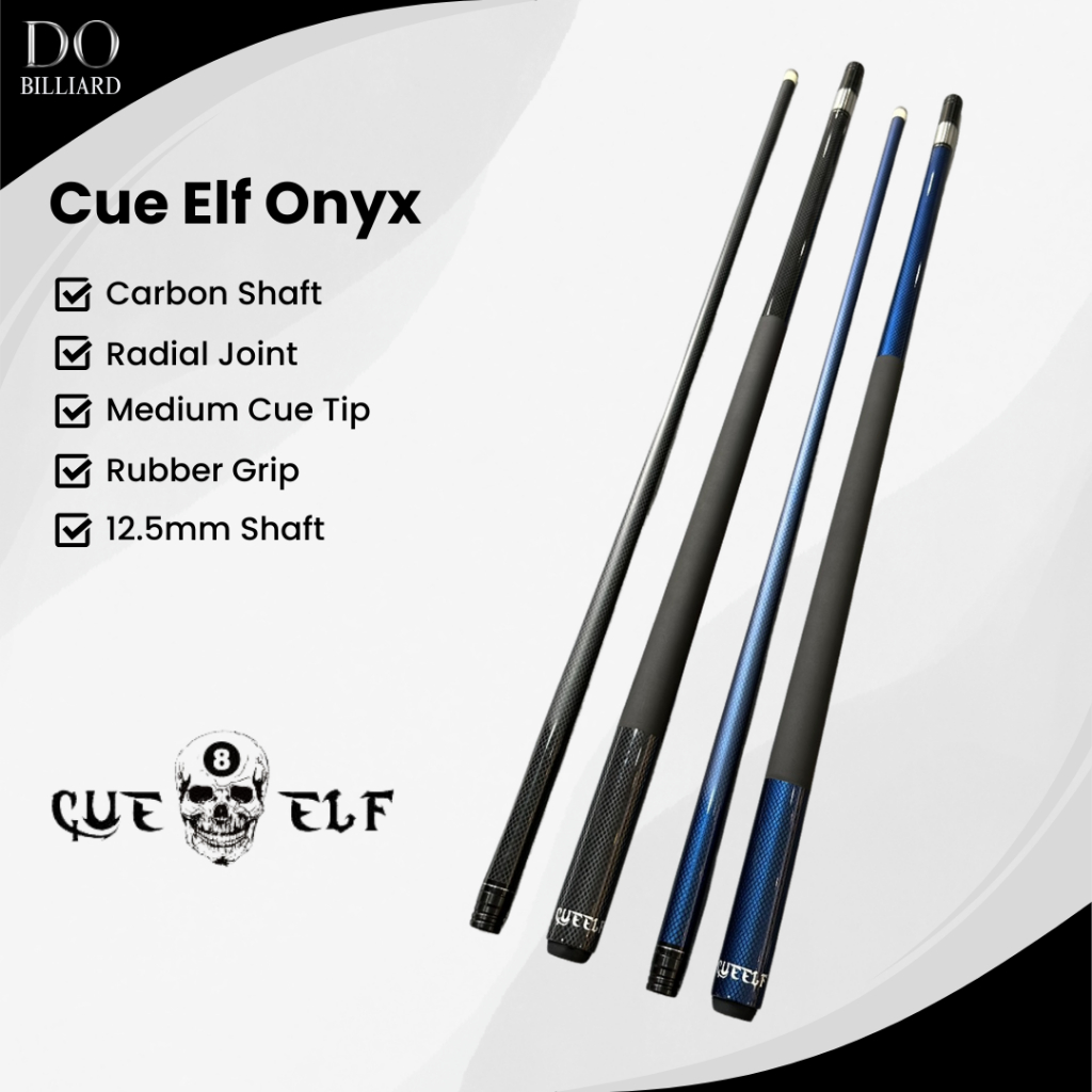 Jual Stick Billiard CUE ELF ONYX Play Cue Low Deflection Carbon Fiber ...