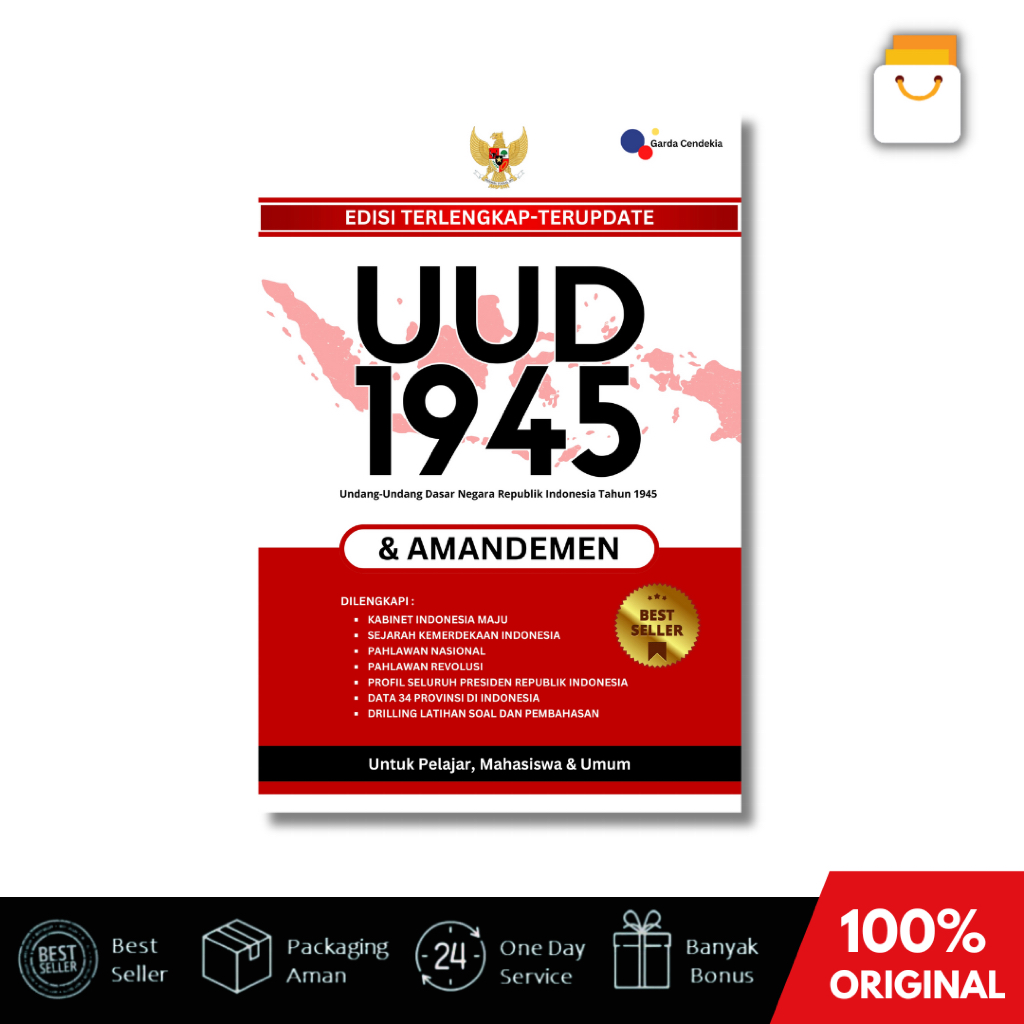 Jual Buku UUD 1945 & Amandemen Edisi Terlengkap Terupdate - Garda Cendekia | Shopee Indonesia