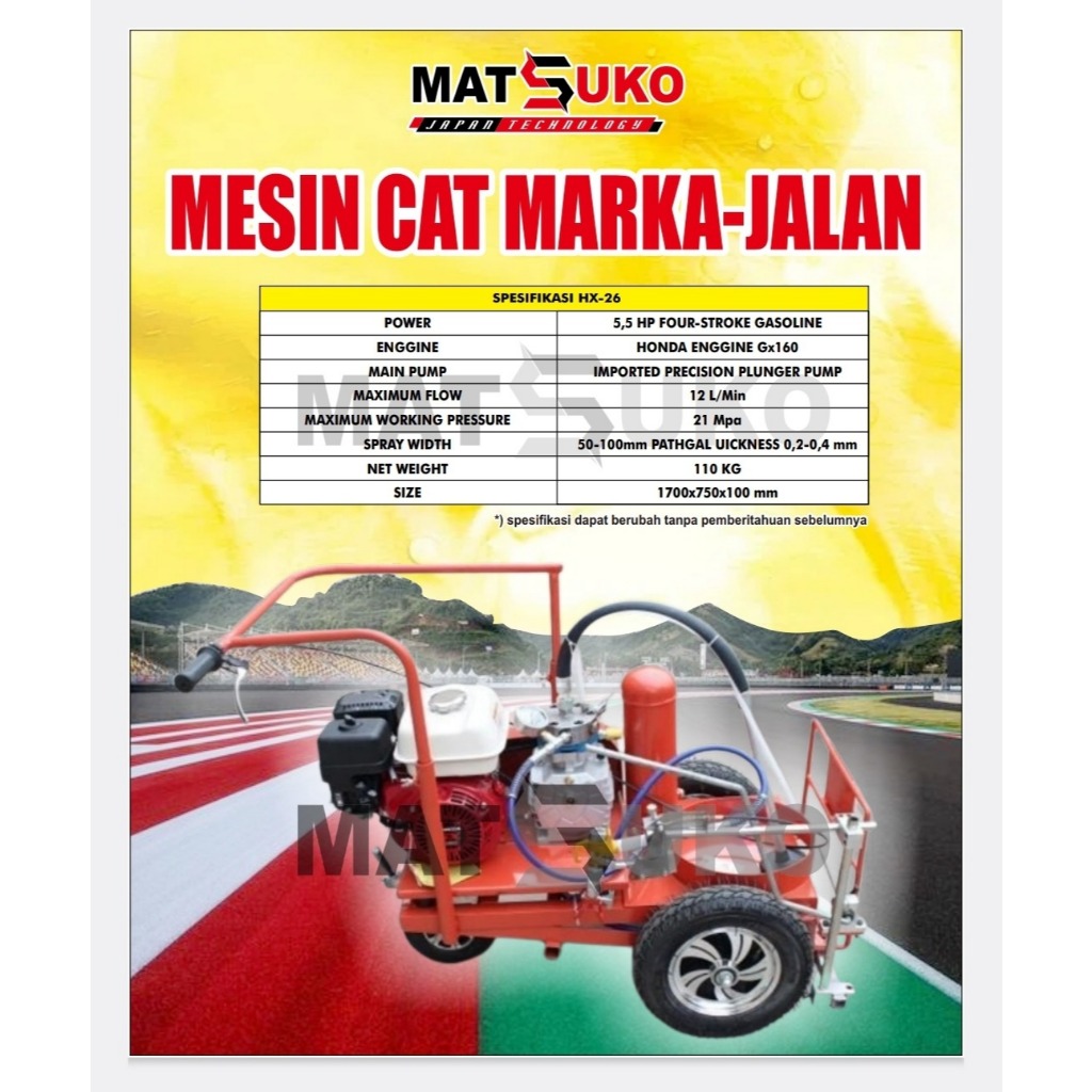 Jual Mesin Cat Marka Jalan Honda.. Road Marking Machine Honda | Shopee ...