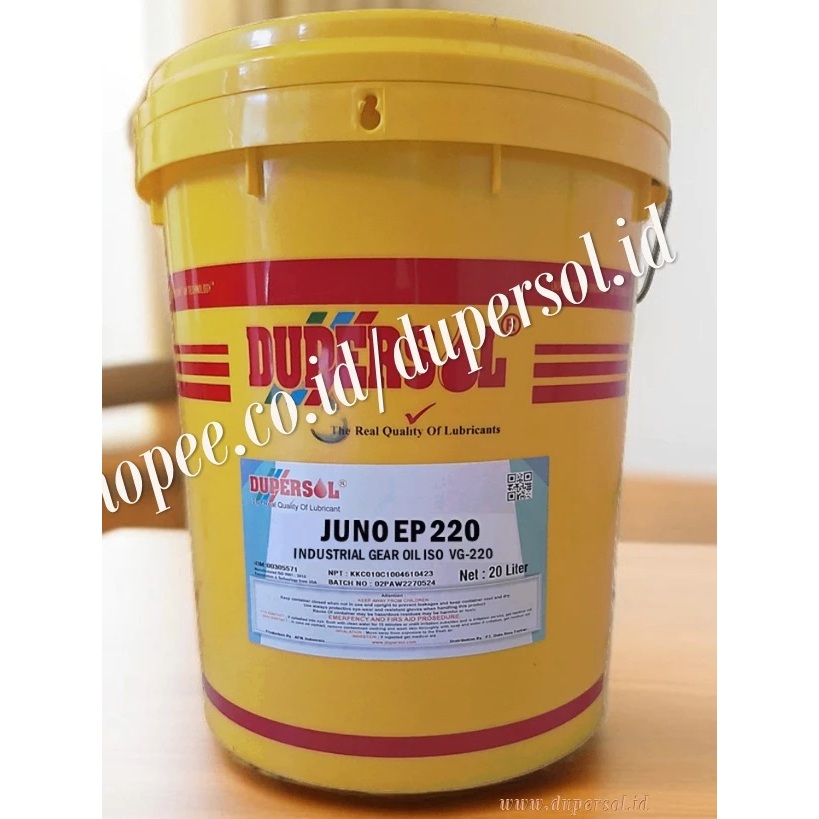 Jual DUPERSOL JUNO EP 220 / Oli Gear ISO VG 220 / Oli Gearbox sae 220 ...