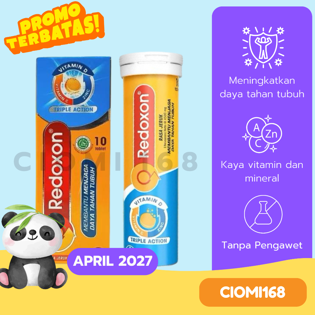 Jual REDOXON TRIPLE ACTION Vitamin C, D & Zinc 10 Tablet - CDR - PROMO ...
