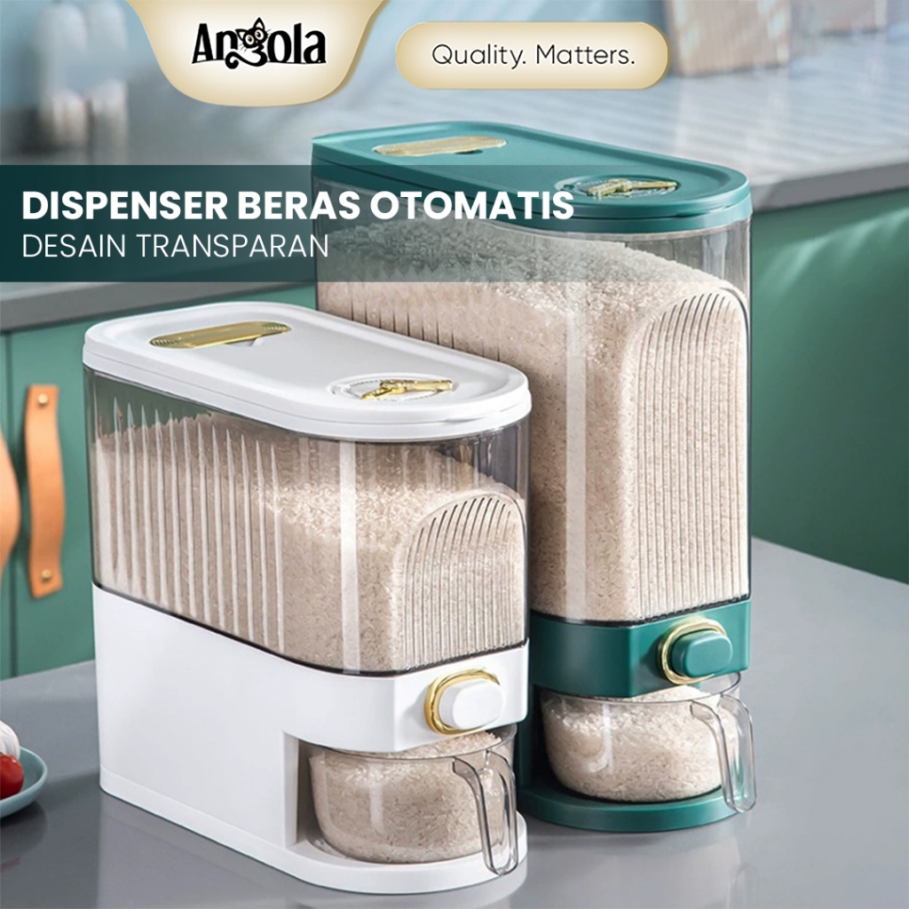 Jual Angola COD Dispenser Beras Modern Otomatis E25-E26 Tempat Penyimpanan Beras Rice Box Food ...