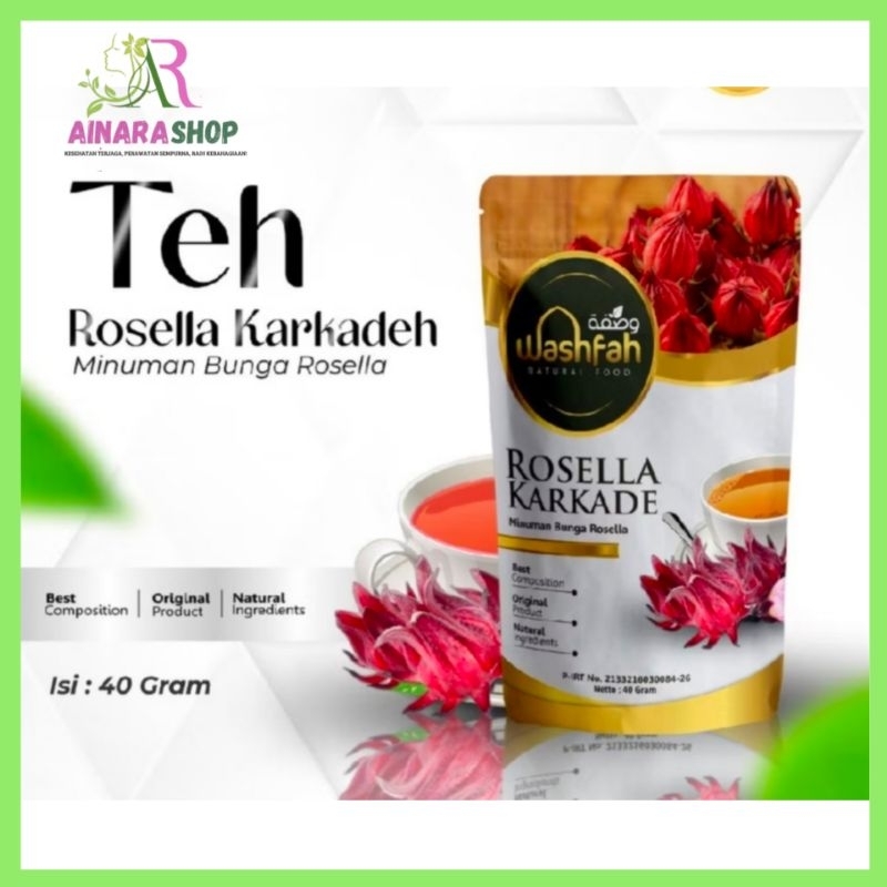 Jual Washfah Teh Bunga Rosella Karkade Premium 40 gr Tradisional ...