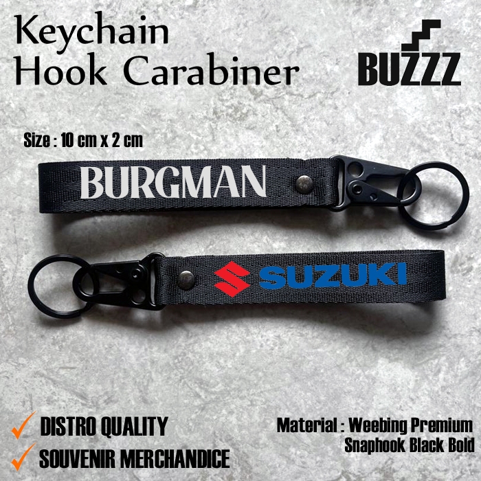 Jual GANTUNGAN KUNCI SUZUKI BURGMAN - KEYCHAIN BURGMAN 125 - CARABINER ...