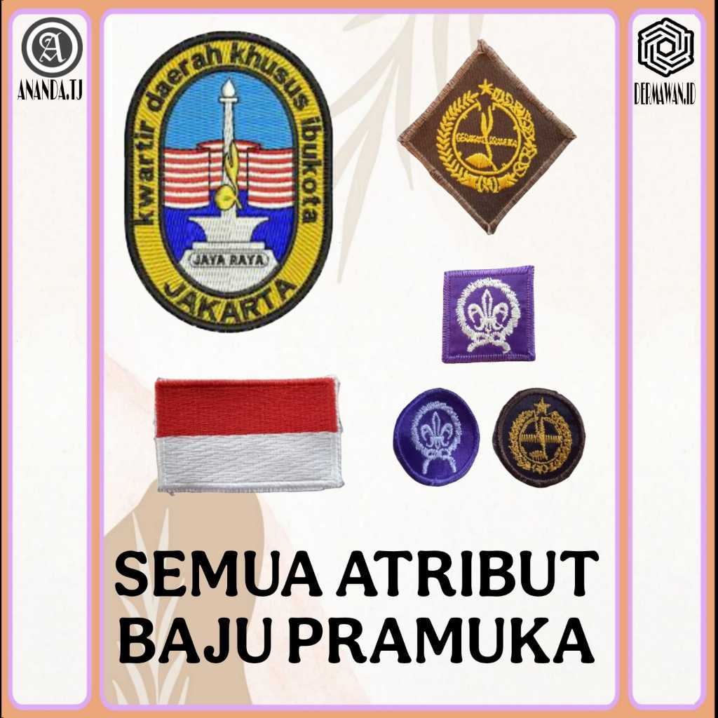 Jual SEMUA ATRIBUT BORDIR BED BAJU SEKOLAH PRAMUKA DAN PUTIH | Shopee ...