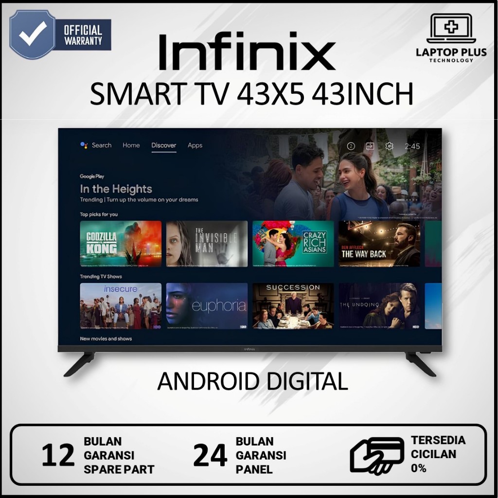 Jual INFINIX Smart TV 43X5 43 Inch FHD Android Digital Dolby Audio ...