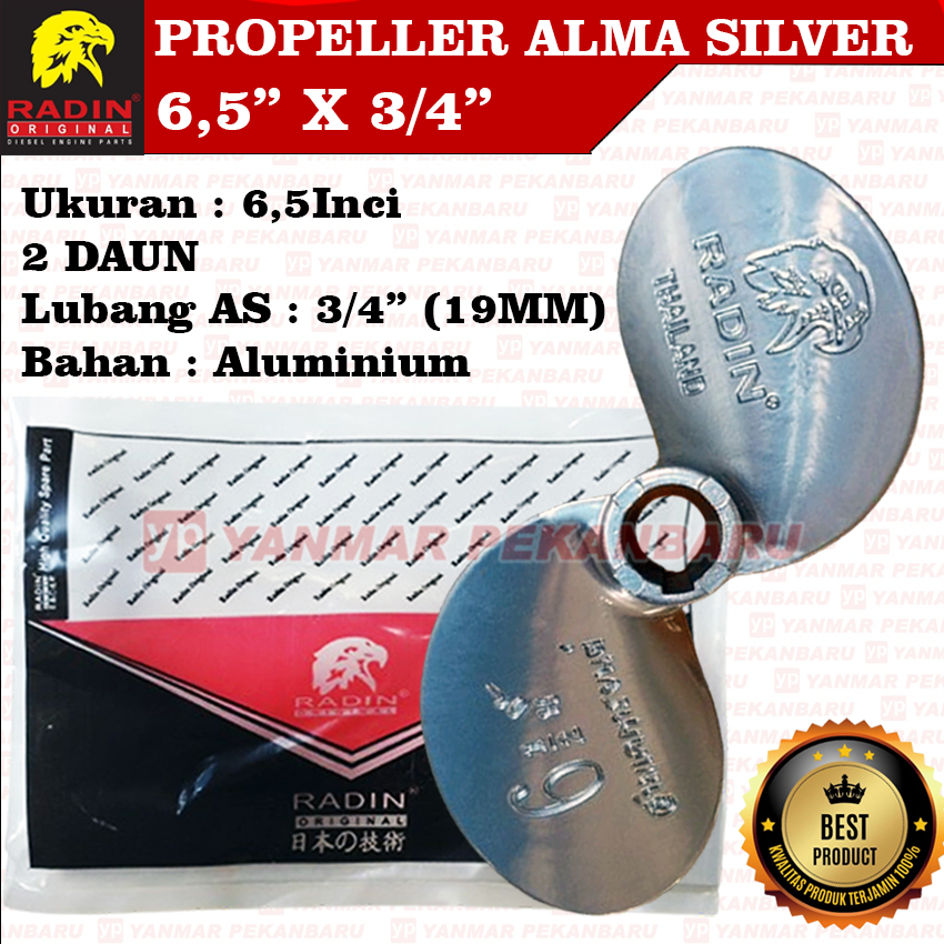 Jual Propeller Kipas Baling Baling Kapal Perahu Sampan 6.5INCH Radin ...