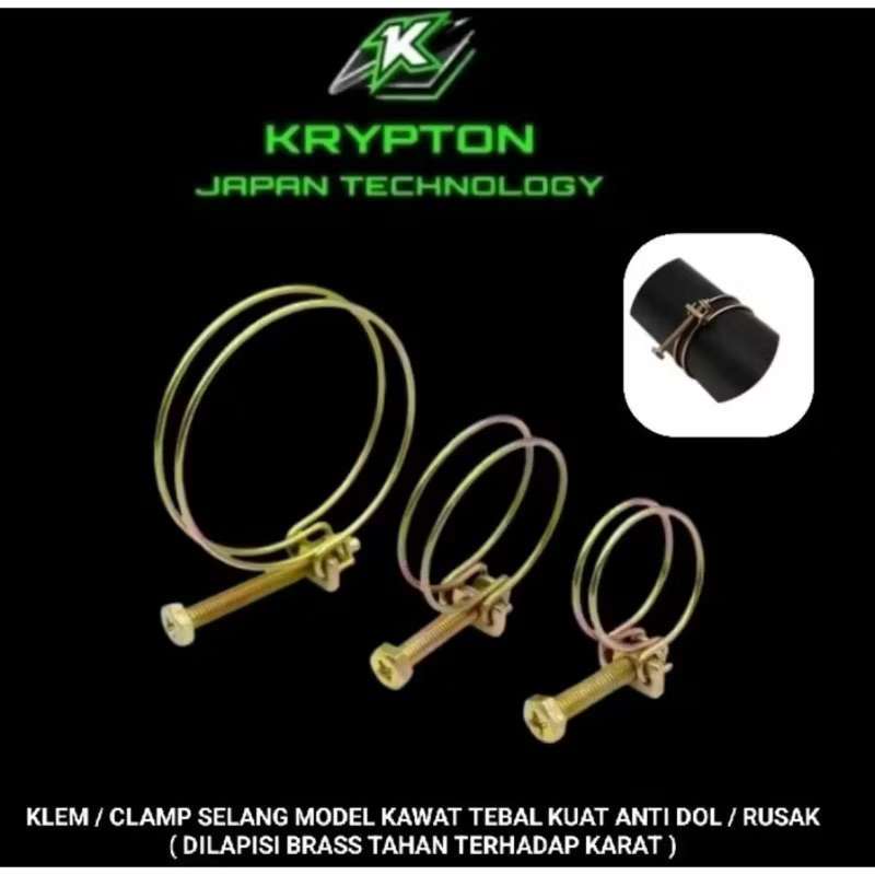 Jual KRYPTON — KLEM / CLAMP SELANG MODEL KAWAT 1” ( 25mm ) | Shopee ...