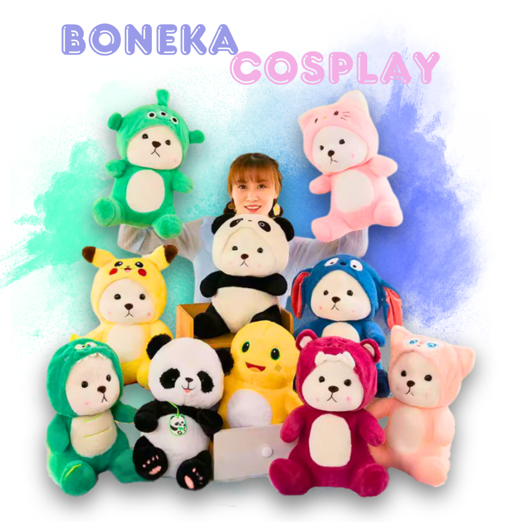 Jual Boneka Teddy Bear Cosplay Stich Dino Panda Lotso dan Rabbit 30cm ...