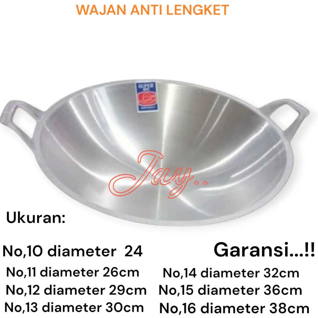 Jual SUPER wajan penggorengan kuali TIGA RODA merk super kuwali cekung ...