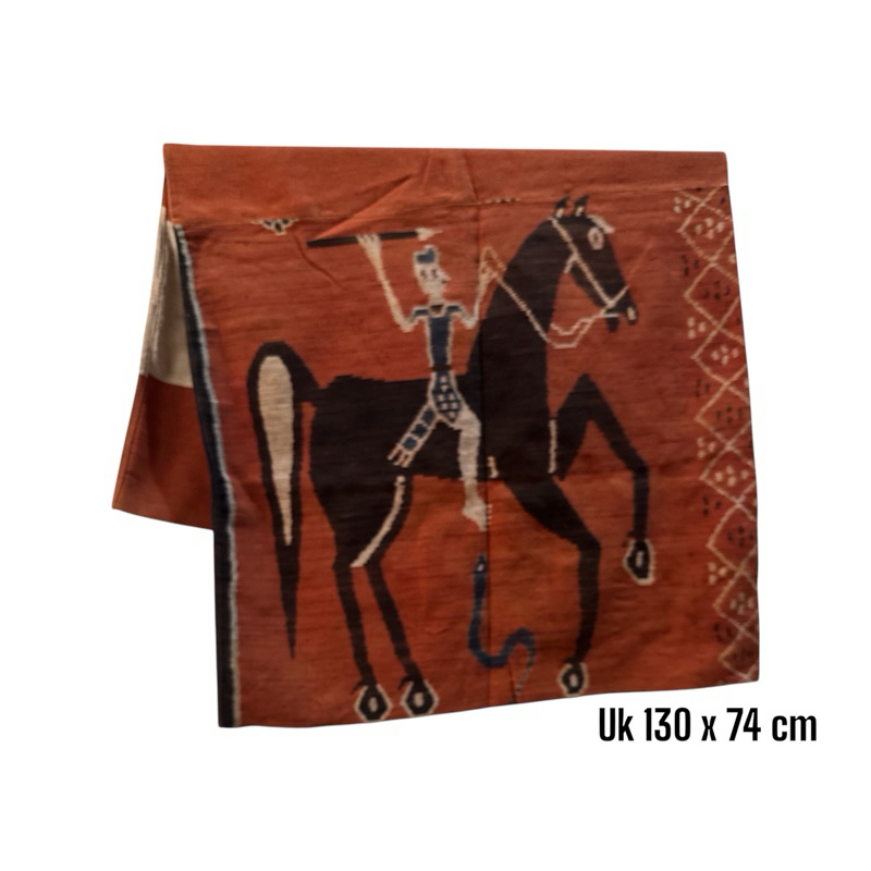 Jual kain sarung tenun Sumba Timur NTT S015 motif orang naik kuda ...