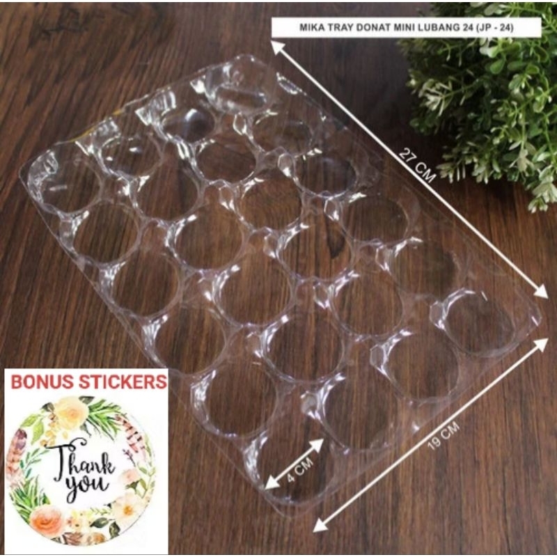 Jual Mika tray alas tatakan plastik donat mini 24 lubang isi 25pcs per ...