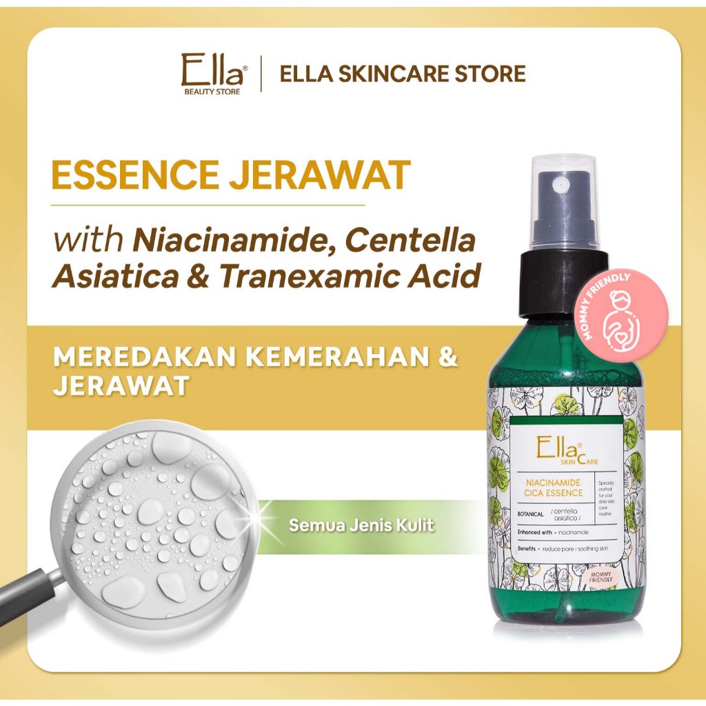 Jual Ella Skincare Niacinamide Botanical Cica Essence with Centela ...