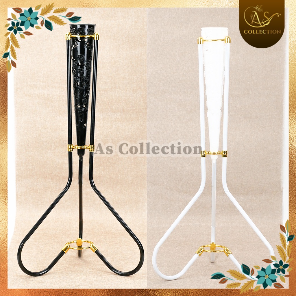 Jual Vas Bunga Standing Segitiga Pot Besi Kerucut Sudut Pojok Ruangan ...