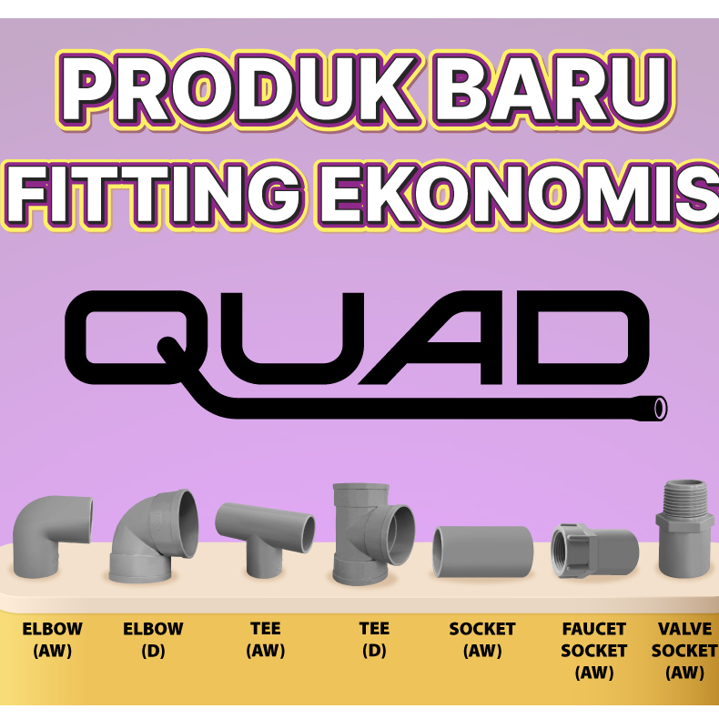 Jual KNEE ELBOW EL PIPA PVC QUAD UKURAN 2 21/2 3 4 DIM / INCH | Shopee ...