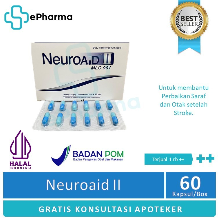 Jual Neuroaid II Box dan Strip | Bantu Perbaikan Saraf dan Otak setelah ...
