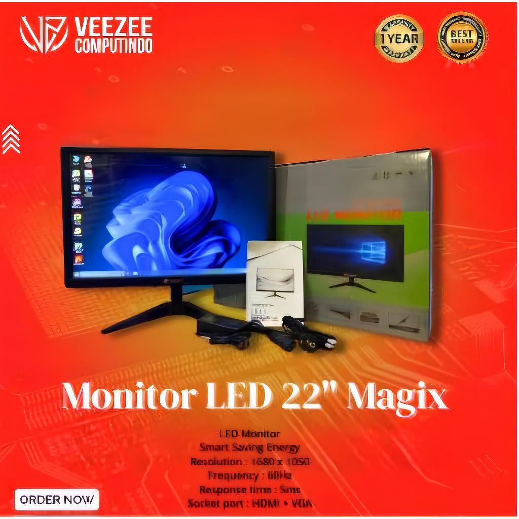 Jual Monitor LED 22inch full HD Magix HDMI VGA | Shopee Indonesia