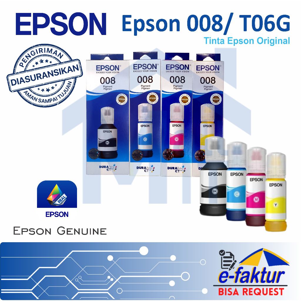Jual MALLIT EPSON Tinta Botol Epson T008 008 L15150 L15160 L15180 L6550 ...