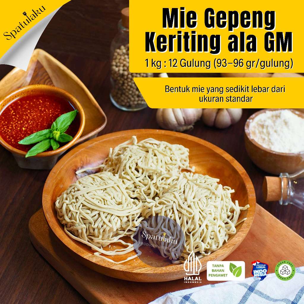 Jual Mie Gepeng Keriting ala GM / Mie Mentah Gepeng Keriting / 1 KG ...