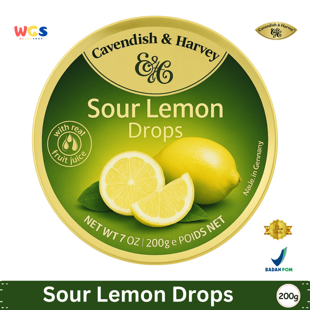 Jual Cavendish & Harvey Sour Lemon Drops 200g - Permen Lemon Asam Segar ...