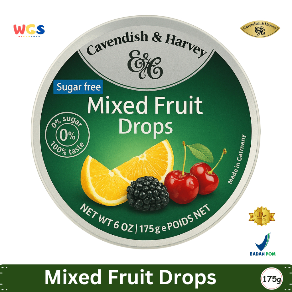 Jual Cavendish & Harvey Sugar Free Mixed Fruit Drops 175g - Permen Buah ...