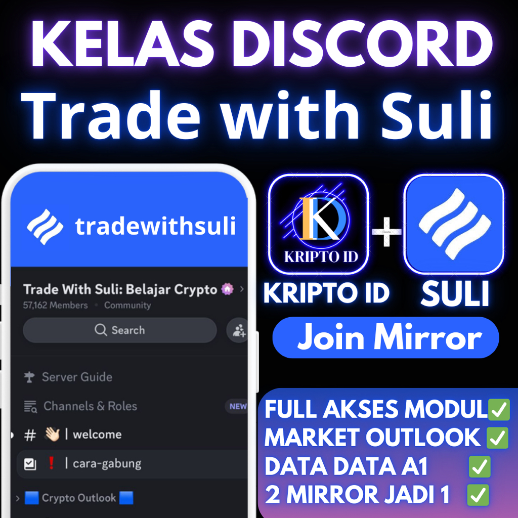 Jual KELAS DISCORD MIRROR SULI + KriptoID | MIRROR SULI CRYPTO + RATUSAN MODUL + MARKET RESEARCH ...