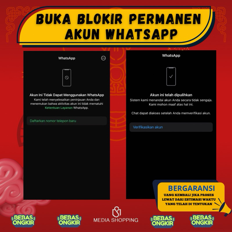 Jual BUKA BLOKIR WHATSAPP PERMANEN | Shopee Indonesia