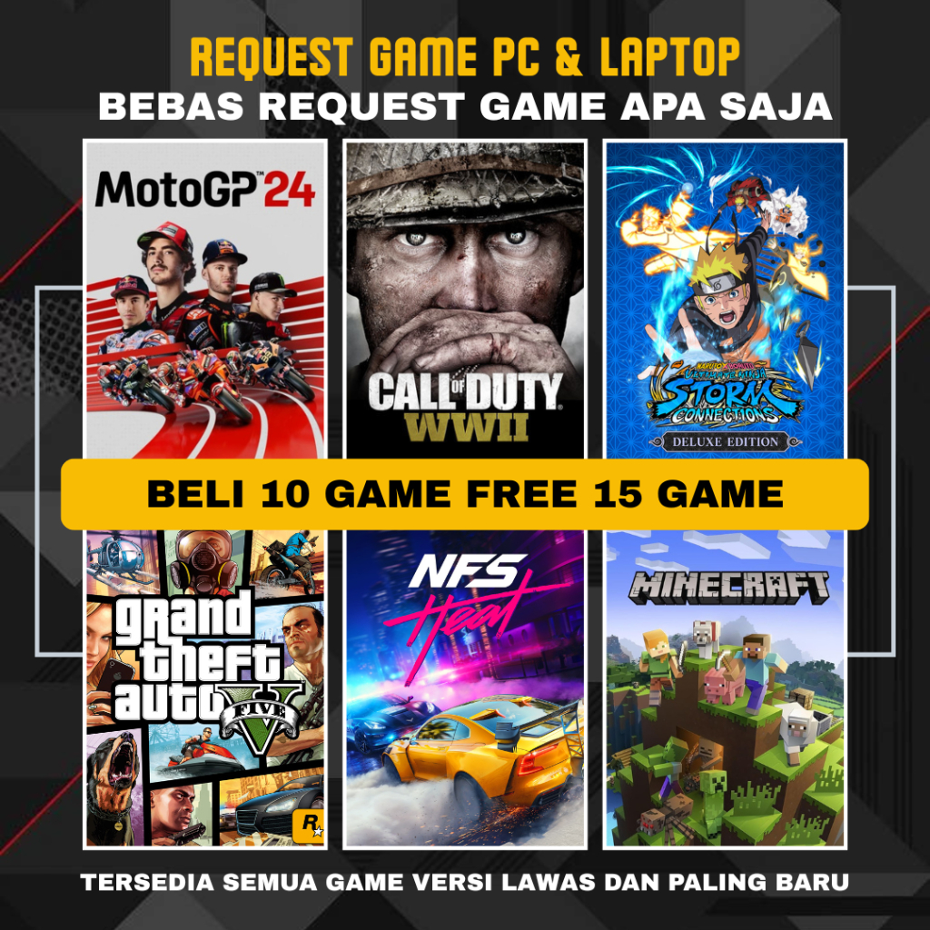 Jual REQUEST GAME PC & LAPTOP (TERSEDIA SEMUA JENIS GAME) - GAME PC ...