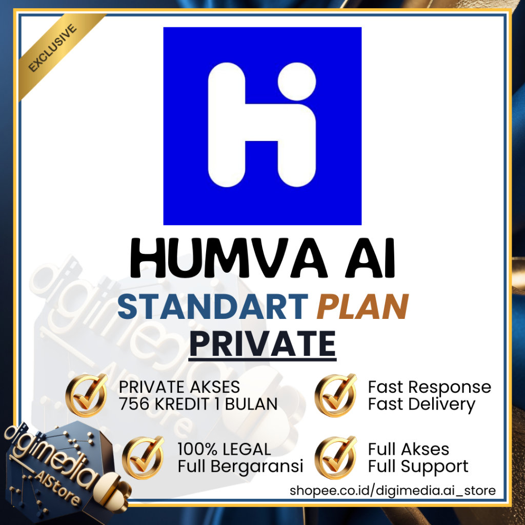 Jual HUMVA AI STANDART PLAN PRIVATE 1 USER | Alat Avatar Termudah Tambahkan avatar serta suara ...
