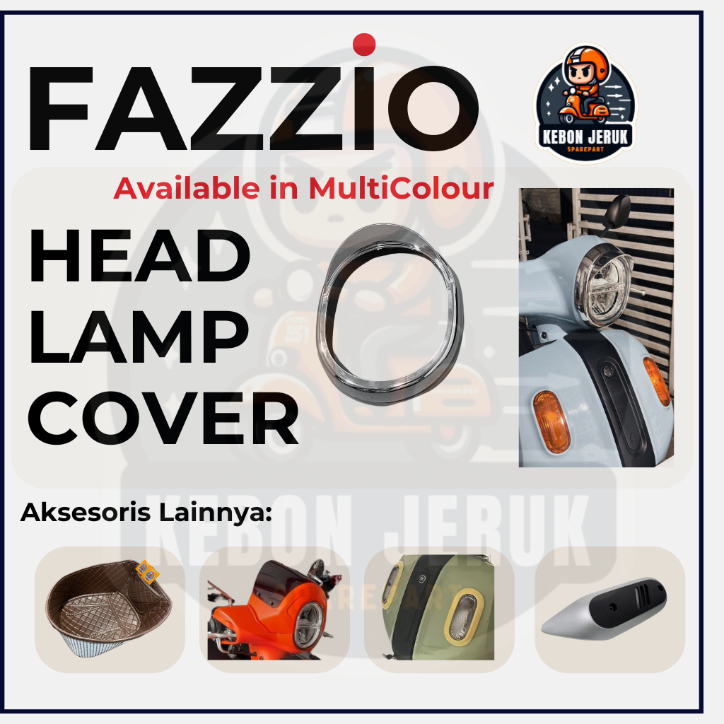 Jual Cover Headlamp Yamaha Fazzio Lampu Depan Hitam Chrome | Shopee ...