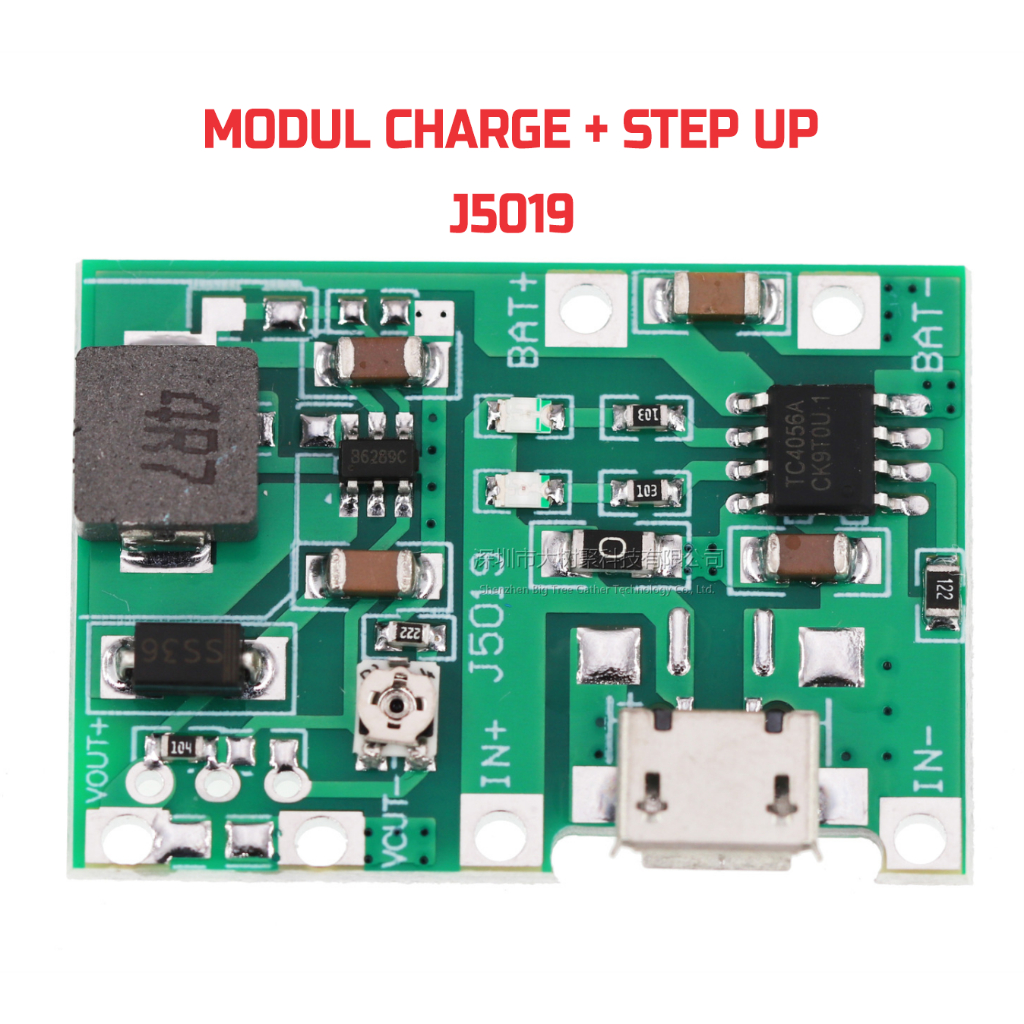 Jual Kit Modul Charger Dan Step Up 2A Baterai 18650 Lithium Modul ...