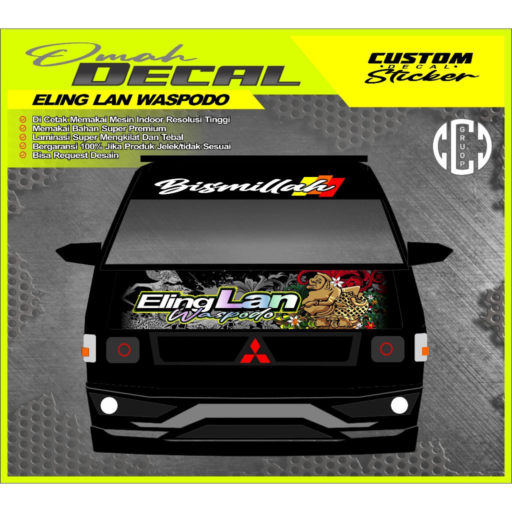 Jual Stiker decal kabin Pickup L300,T120ss/Futura,New Carry FREE ...