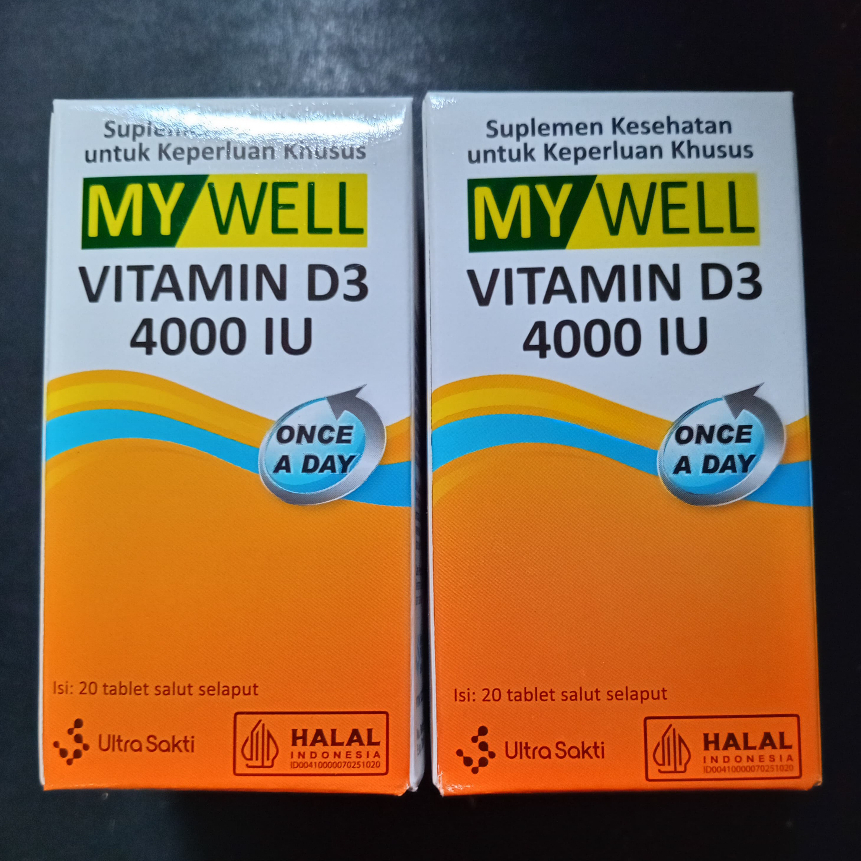 Jual MY WELL VITAMIN D3 1000 & D3 4000 IU || ISI 20 KAPSUL || SUPLEMEN KESEHATAN | Shopee Indonesia