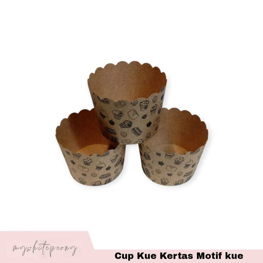Jual Cup Kue Kertas Motif Kue / Wadah Cup Kue Kertas | Shopee Indonesia