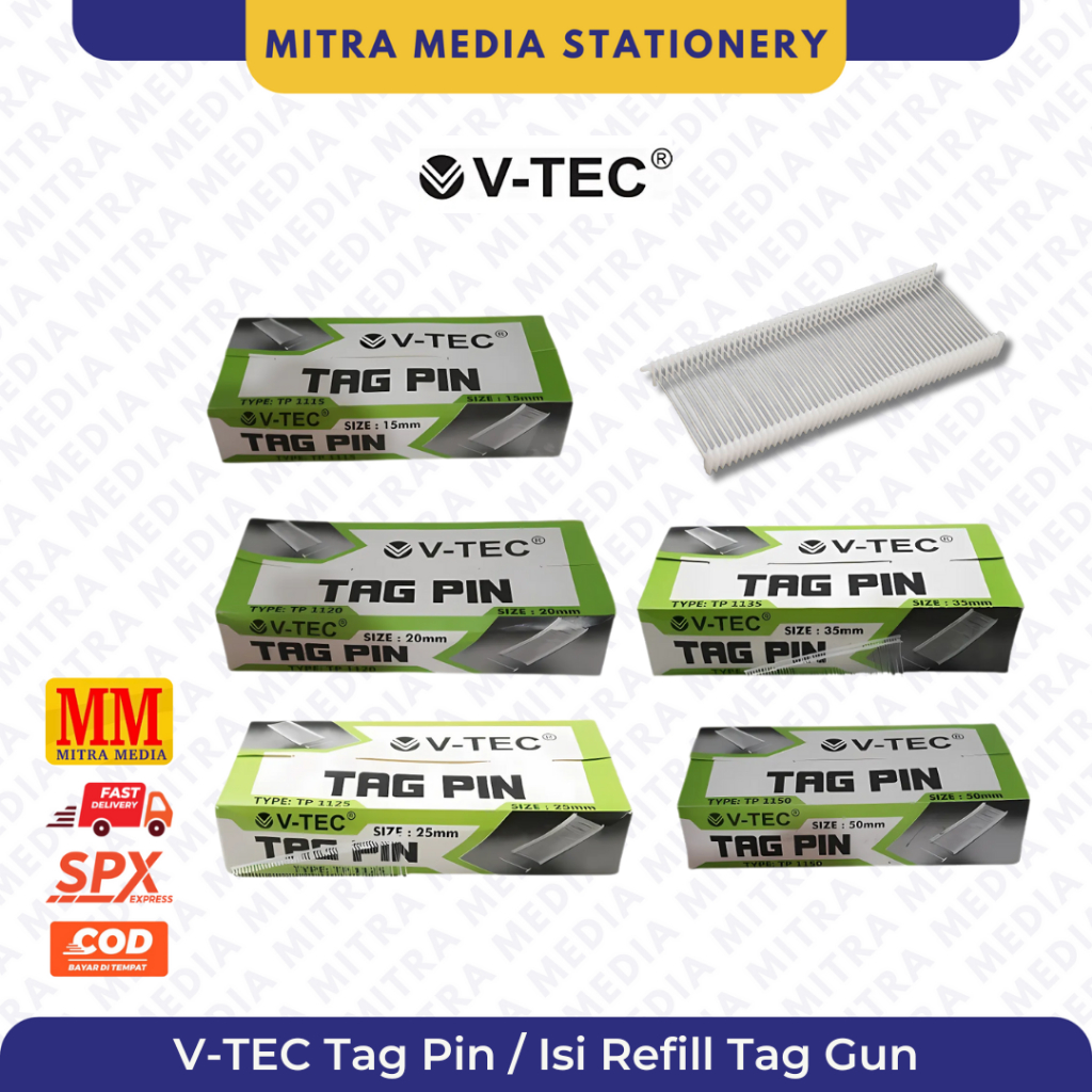 Jual Refill Tag Gun/ Isi Ulang Tag Pin 35mm / Tagging Label Baju Vtec V ...