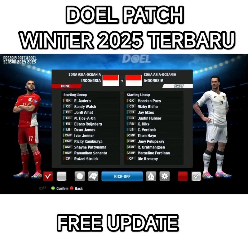 Jual PES 2013 DOEL PATCH UPDATE WINTER 2025 | Shopee Indonesia