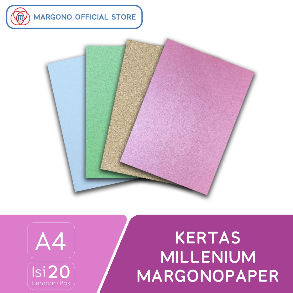Jual Margono Kertas Warna Jasmine Tebal Millenium Premium 180 - 220 gsm ...