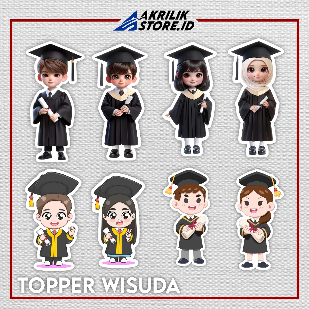 Jual Topper Wisuda Perlengkapan Buket 10cm 13cm 15 Cm Tebal | Shopee ...