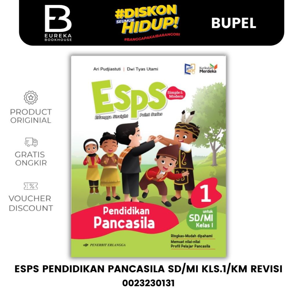 Jual ERLANGGA - ESPS PENDIDIKAN PANCASILA SD/MI KELAS 1 - KURIKULUM MERDEKA REVISI | Shopee ...