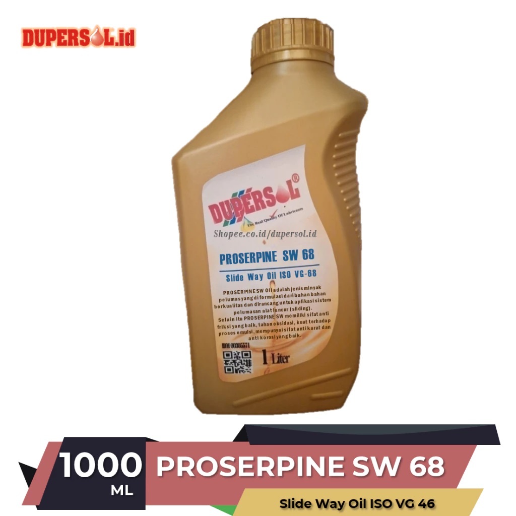 Jual DUPERSOL PROSERPINE SW 68 / Oli Slideway Mesin Bubut / Oli Slide ...