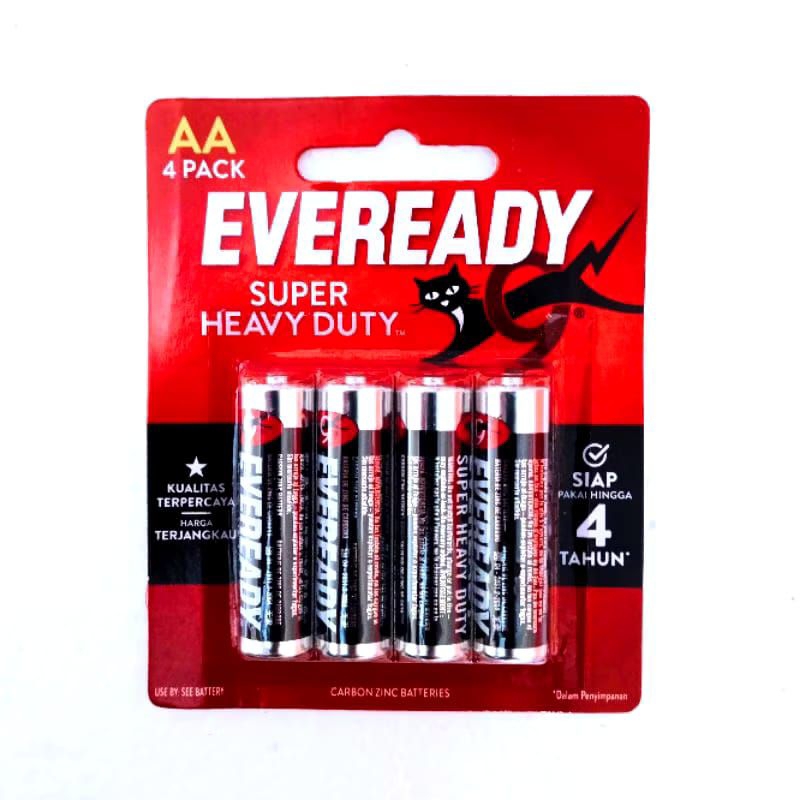 Jual EVEREADY SUPER HEAVY HEAVY DUTY BATERAI AA 1215 (4 PCS) | Shopee ...