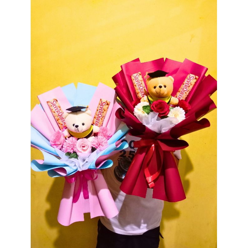 Jual BUKET BONEKA WISUDA KELULUSAN GRADUATION/ BUKET WISUDA COKLAT ...