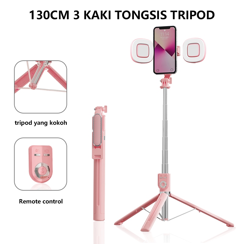 Jual Topspot Tongsis Selfie Stick Tripod Lampu LED Bluetooth 4 In 1 ...